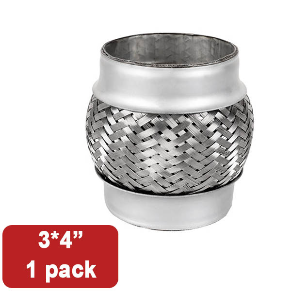 Exhaust Flex Pipe,3” x 4” Heavy Duty Exhaust Flex Pipe Stainless Steel ...