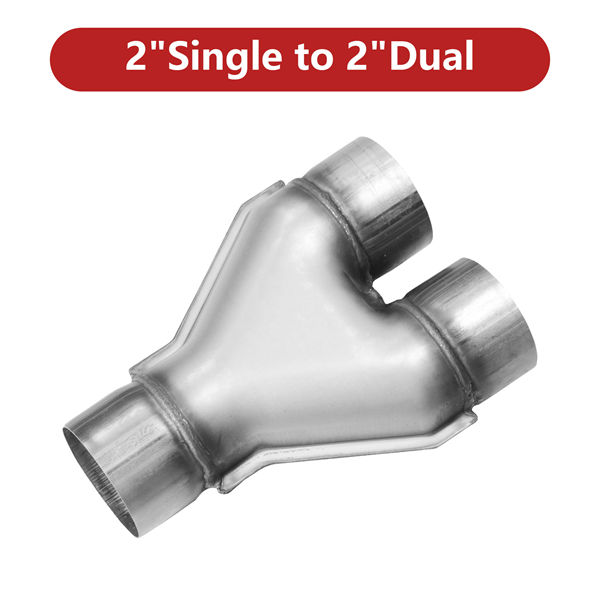 Universal 409 Stainless Steel Exhaust Y Pipe, 2″ Single to 2″ Dual ...