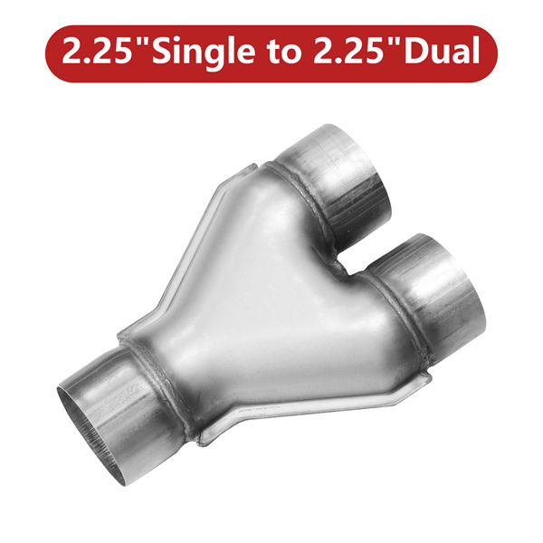 Universal 409 Stainless Steel Exhaust Y Pipe, 2.25″ Single to 2.25 ...