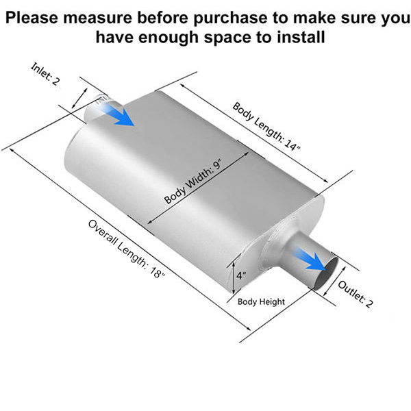Universal Mufflers,Performance Automotive Exhaust Muffler,Dual Chamber ...