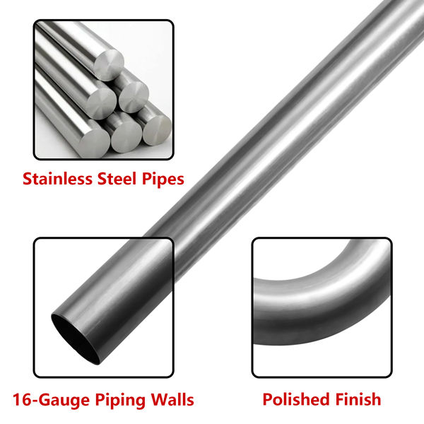2” Stainless Steel Custom Exhaust Pipe Kit Tubing Mandrel Bend Pipe ...