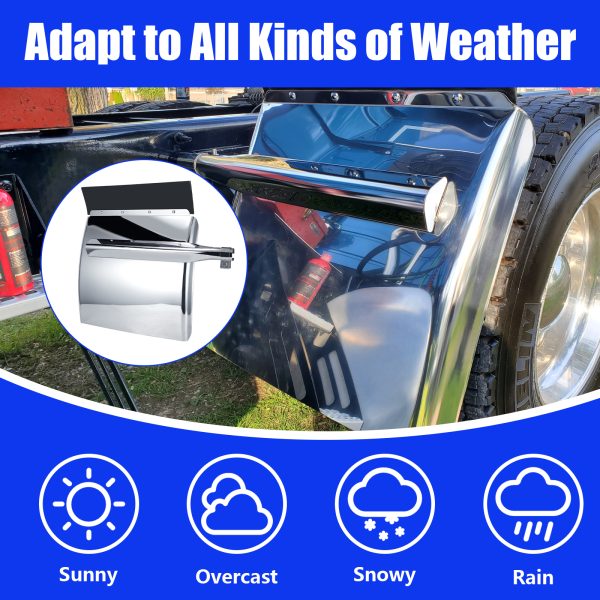 Stainless Steel Quarter Fender Set with Triangle Bracket Mud Flap ...